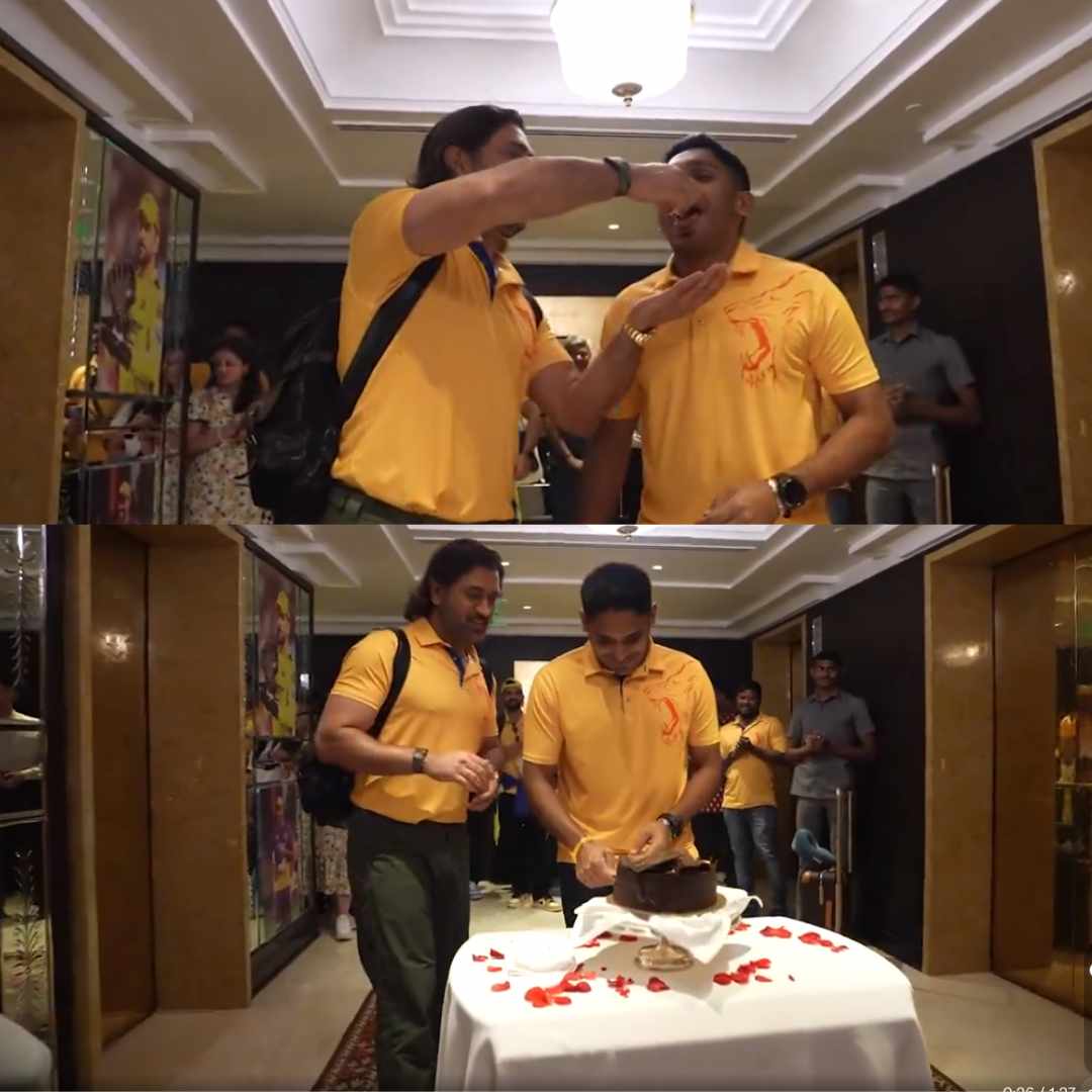 Watch: CSK's Memorable Birthday Surprise for Tushar Deshpande - SportsGAGA